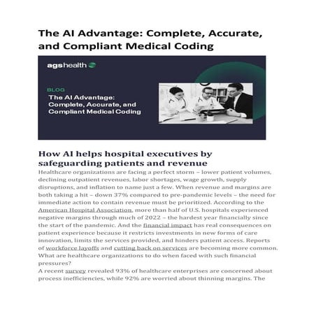 The AI Advantage: Complete, Accurate, and Compliant Medical Coding ...
