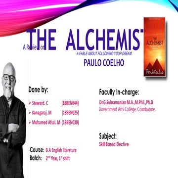 The Alchemist by Paulo Coelho | PPT