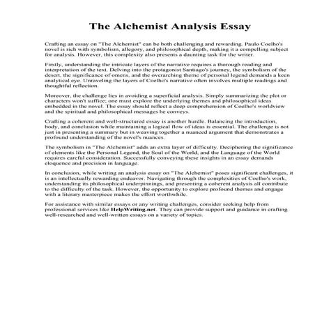 The Alchemist Analysis Essay.pdf