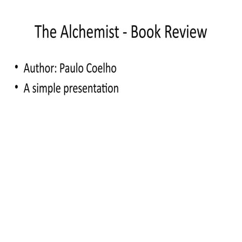 The alchemist.ppt