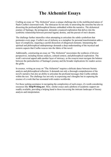 The Alchemist Analysis Essay.pdf