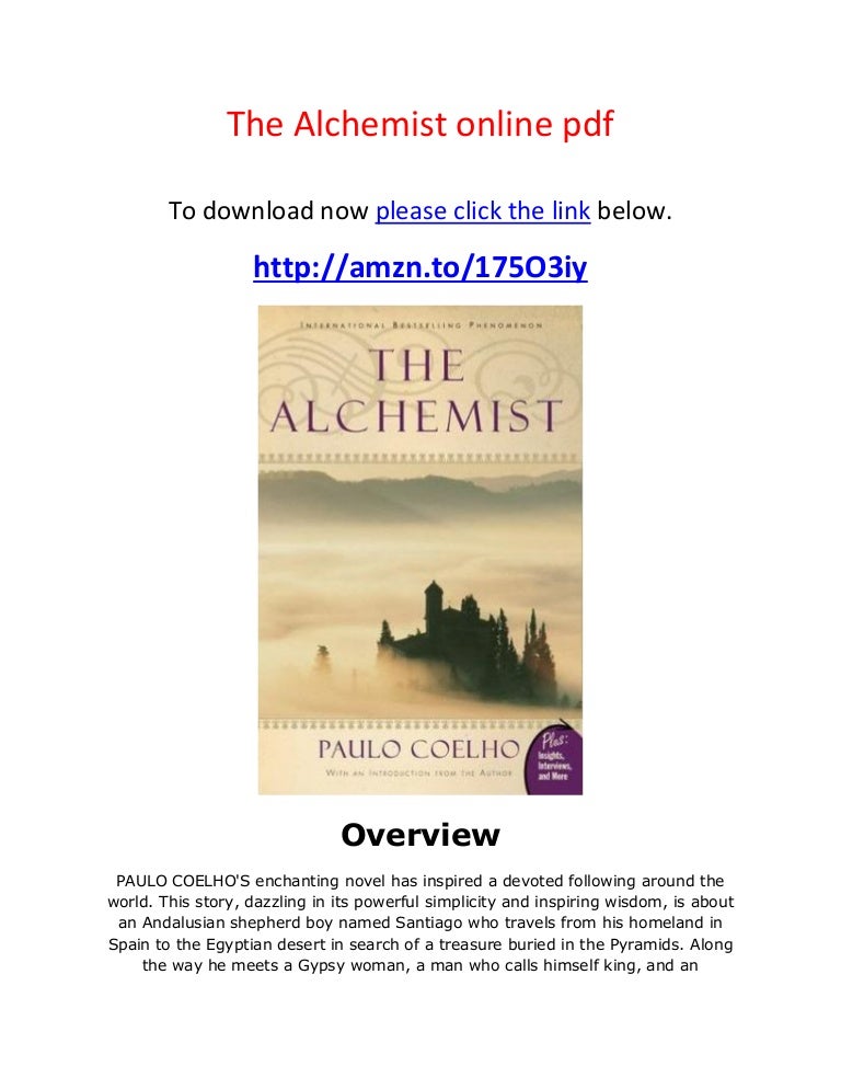 The alchemist pdf - ghlasopa