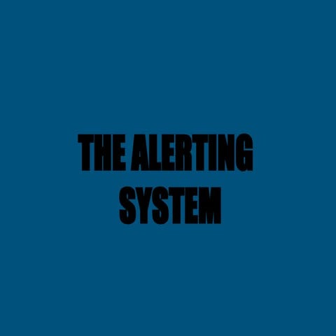 The Alerting System in the engineering sector | PPTX