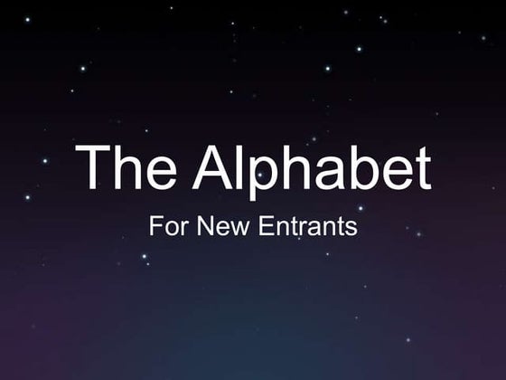 New Entrants Alphabet | PPTX