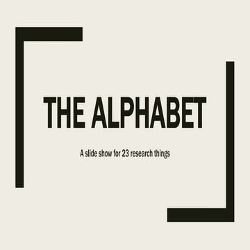 The alphabet | PPT