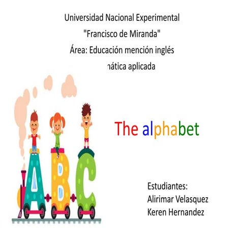 The alphabet | PPTX