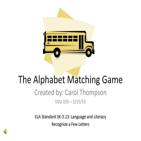 The Alphabet Matching Game | PPTX