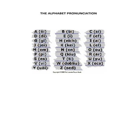 The Alphabet Pronunciation | PDF