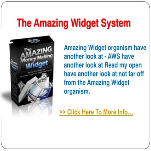 The amazing widget system | PPT