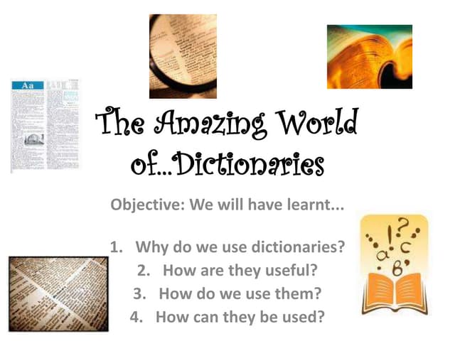 Using a Dictionary | PPT