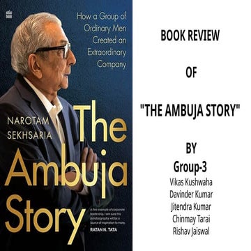 the ambuja story ...