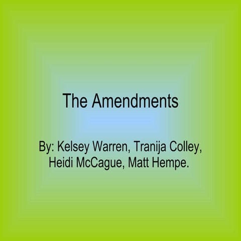 The Amendments | PPT