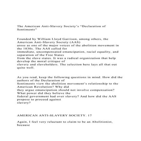 The American Anti-Slavery Society’s Declaration of Sentiments.docx
