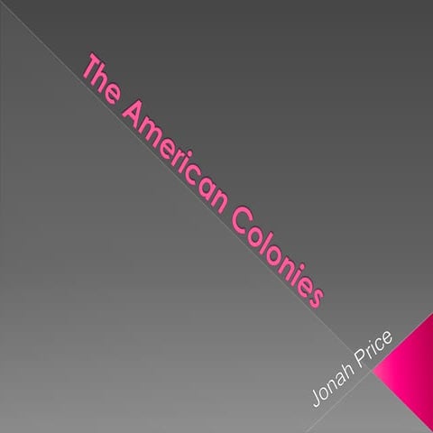 The american colonies | PPTX