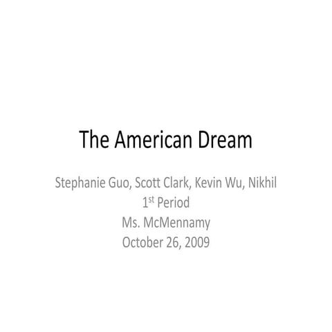 The American Dream Slide Share Version | PPTX