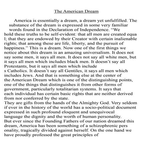 The American Dream | PDF