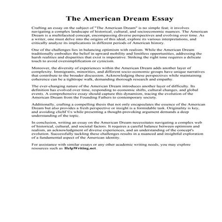 The American Dream Essay.pdf