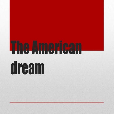 The American Dream | PPTX