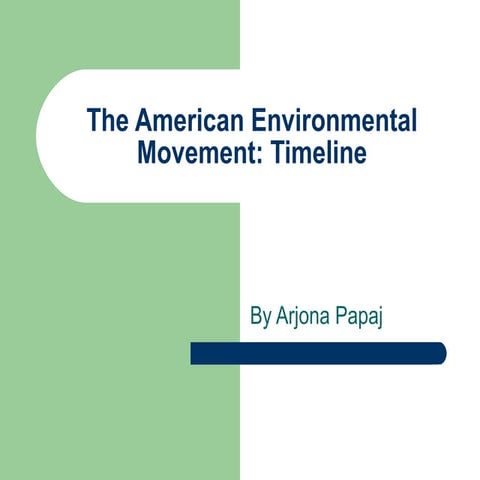 The american environmental movement | PPT