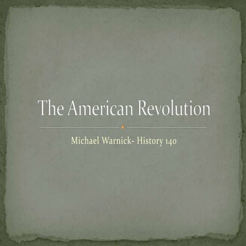 The american revolution | PPT