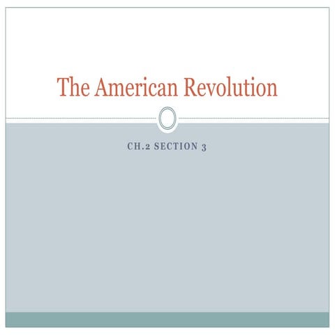 The american revolution | PPTX