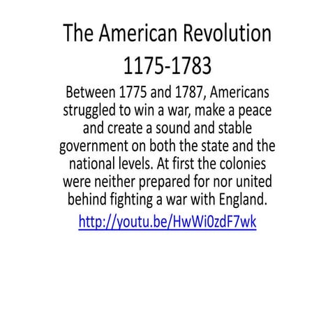 The american revolution ap | PPT