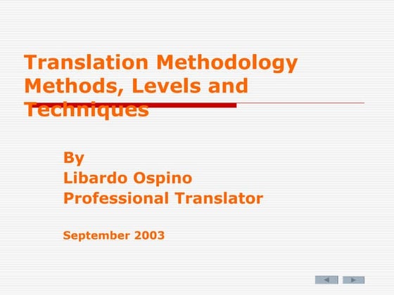 Methods Of Translation | PPT
