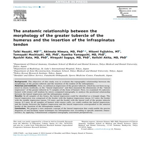 The anatomic relationship between the the insertion of the ...