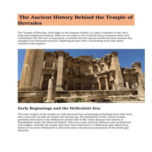 The Ancient History Behind the Temple of Hercules.ppt