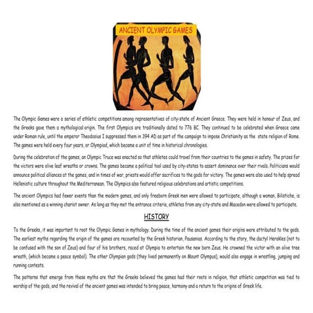 The ancient olympic games | PDF