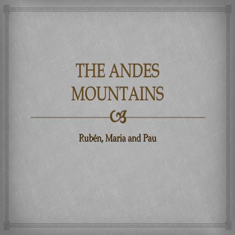 The Andes | PPT