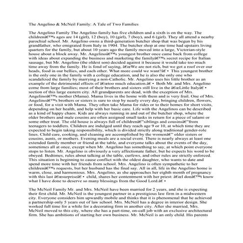 The Angelino & McNeil Family- A Tale of Two Families The Angelino Fami.docx