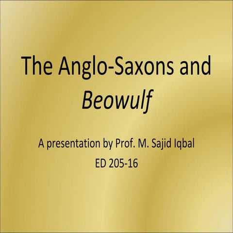 The anglo saxon age | PPT