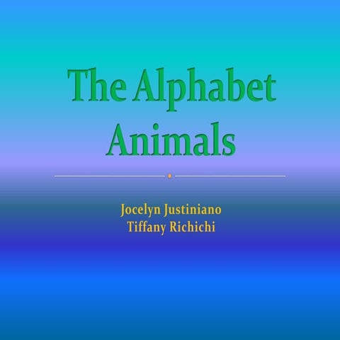 The animal alphabet | PPTX