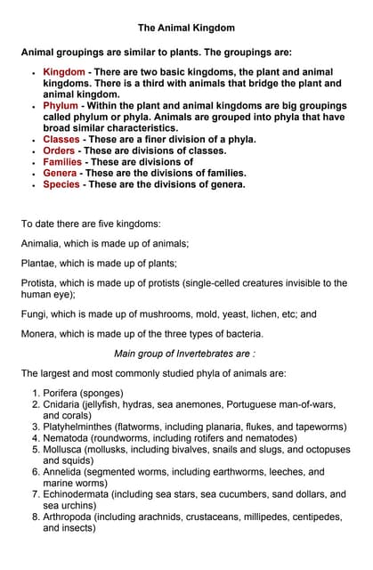 Classification of living things | PPT