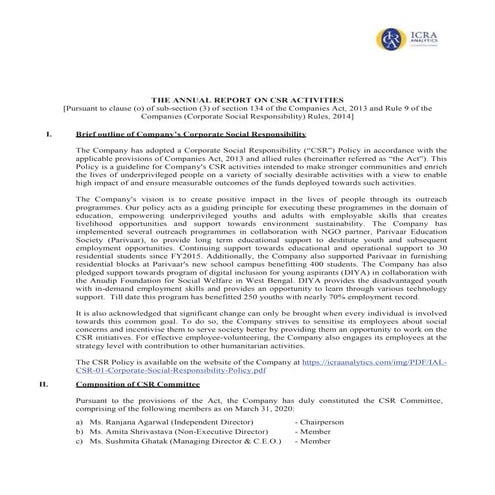 The Annual report on CSR Activities for the financial year 2019-2020.pptx