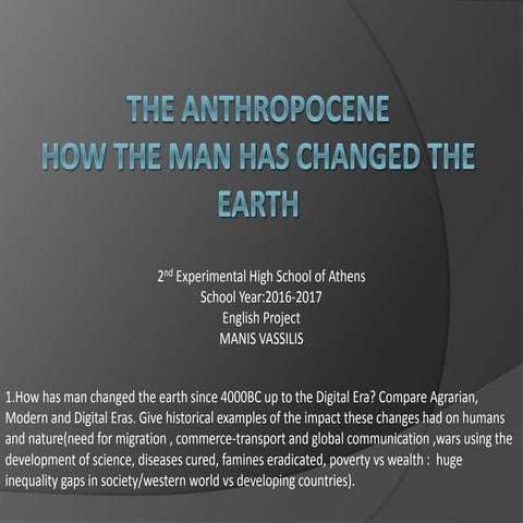 The anthropocene by MANIS VASSILIS | PPTX