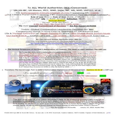 The Anthropogenic Climate Change (A-CC) is worsening into 6-GME. Our 1 ...