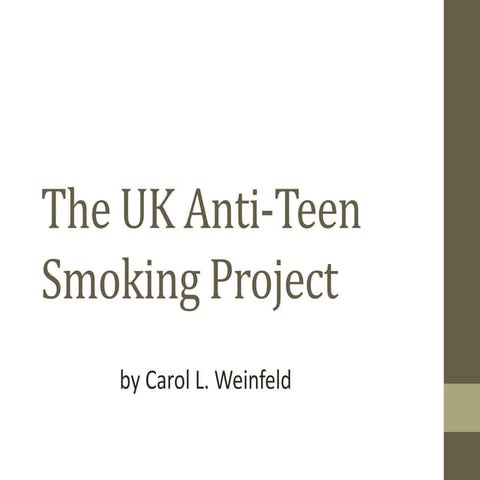 The UK Anti-Teen Smoking Project | PPT