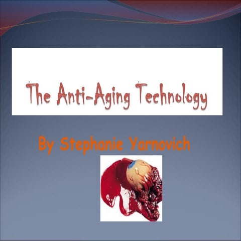 Anti Aging Technology | PPT | Skin and Dermatology | Diseases and ...
