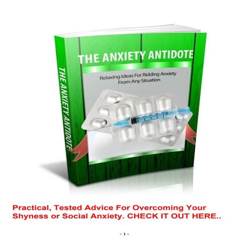 The anxiety antidote | PDF