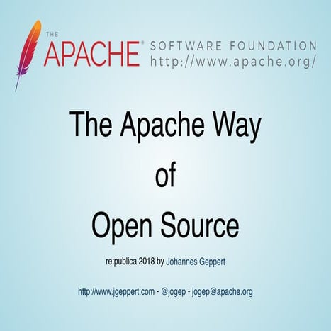 The Apache Way Of Open Source Republica 2018 Berlin Ppt 4077