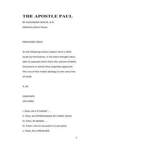 The apostle paul | PDF