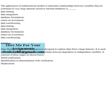 The Application Of Mathematical Models To Determine Relationships Bepdf