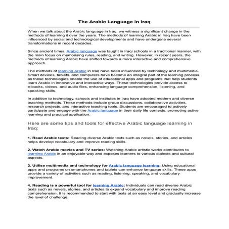 The Arabic Language in Iraq.pdf