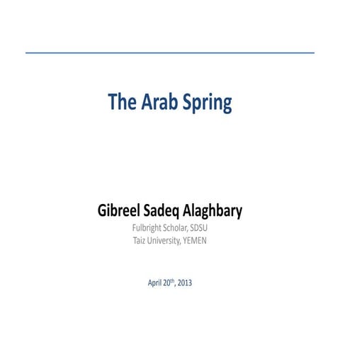 The Arab Spring | PPTX | Islam | Religion & Spirituality