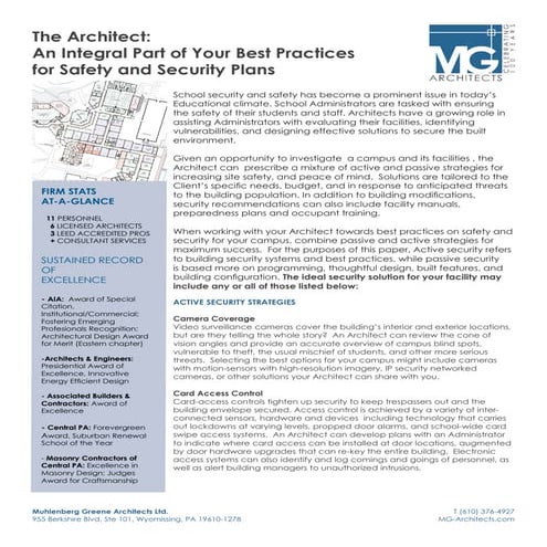 The Architect as Part of your Safety and Security Plans | PDF