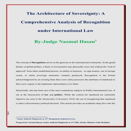 The Architecture of Sovereignty: A Comprehensive Analysis of ...