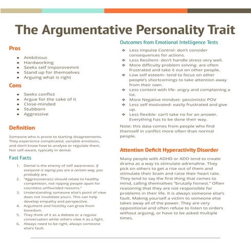 The argumentative personality trait | PDF
