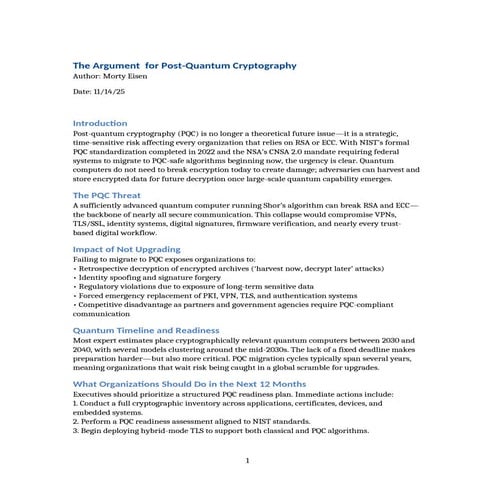 Prepare For Post-Quantum Cryptography | PPTX